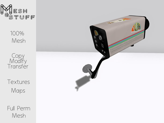 Second Life Marketplace - M&S Old CCTV Camera Mesh Full Perm